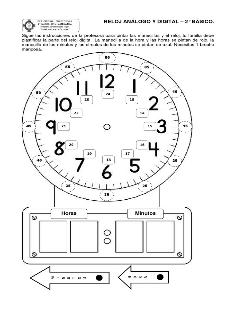 Reloj Analogo y Digital PDF | PDF