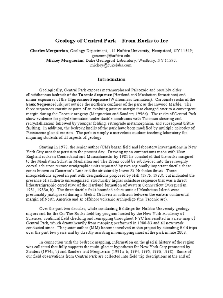 A Detailed Geological Map and Stratigraphic Analysis of the Bedrock ...