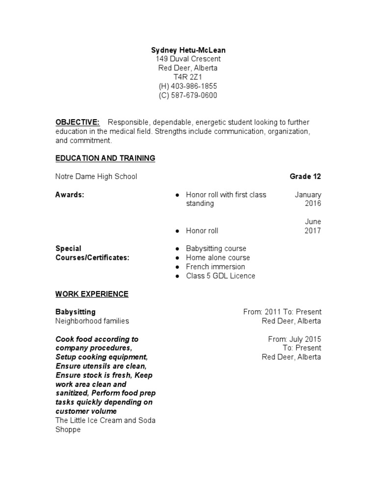 Resume Doc 1 Pdf