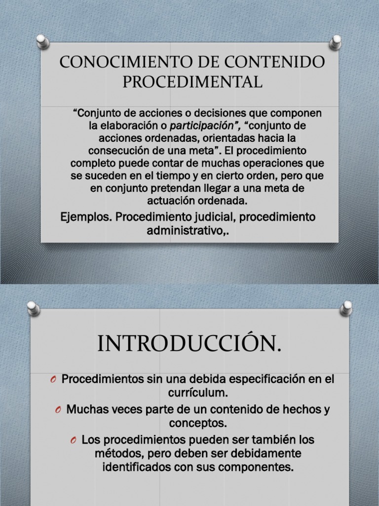 Contenido Procedimental | PDF | Toma de decisiones | Aprendizaje