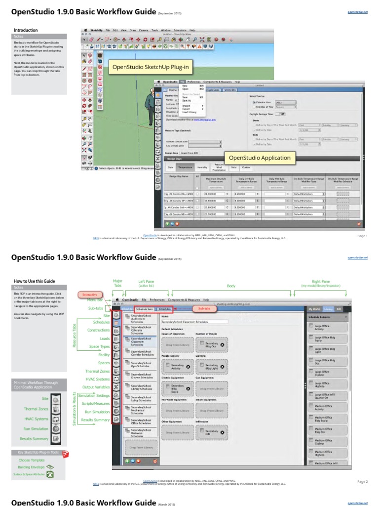 Openstudio 1.9.0 Basic Workflow Guide: Openstudio Sketchup Plug-In | PDF | Sketch Up | Simulation