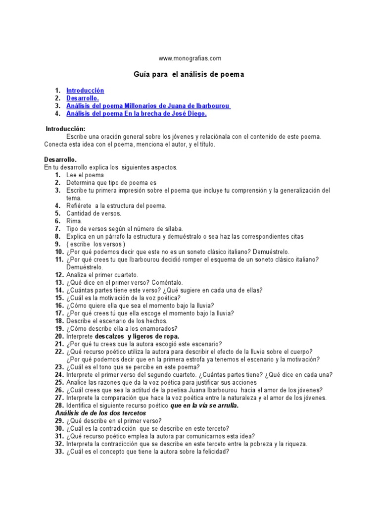 Analisis de Poemas | PDF | Sonetos | Poesía
