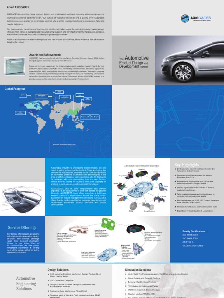 Automotive: Product Design | PDF | Car | Engineering