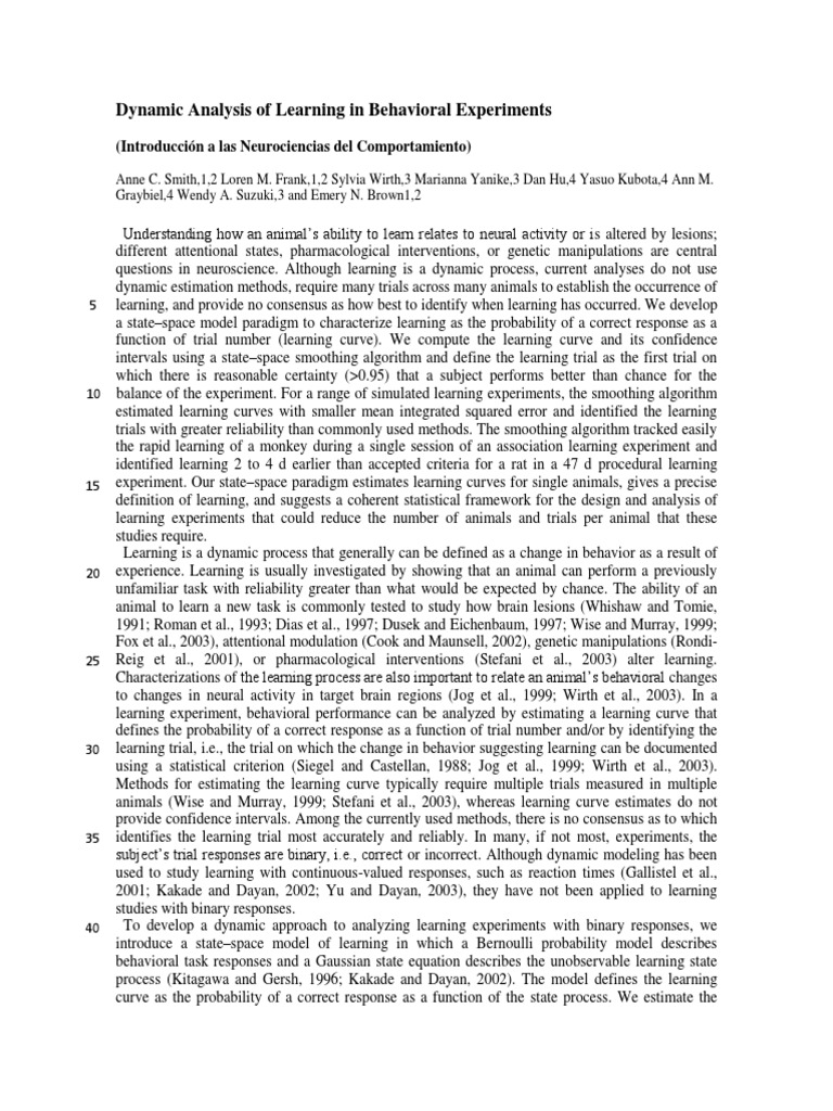 Behavioural Experiments | PDF | Experiment | Statistics