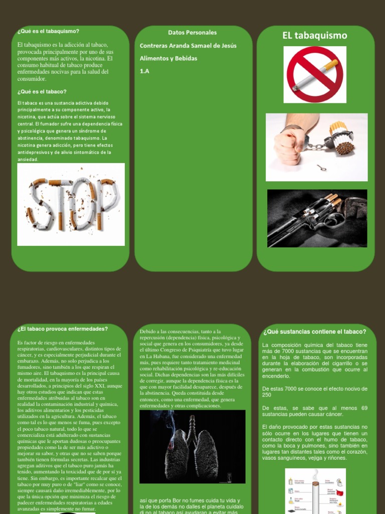 Tabaquismo: Adicción y Efectos Nocivos | PDF | Fumar tabaco | Adicción