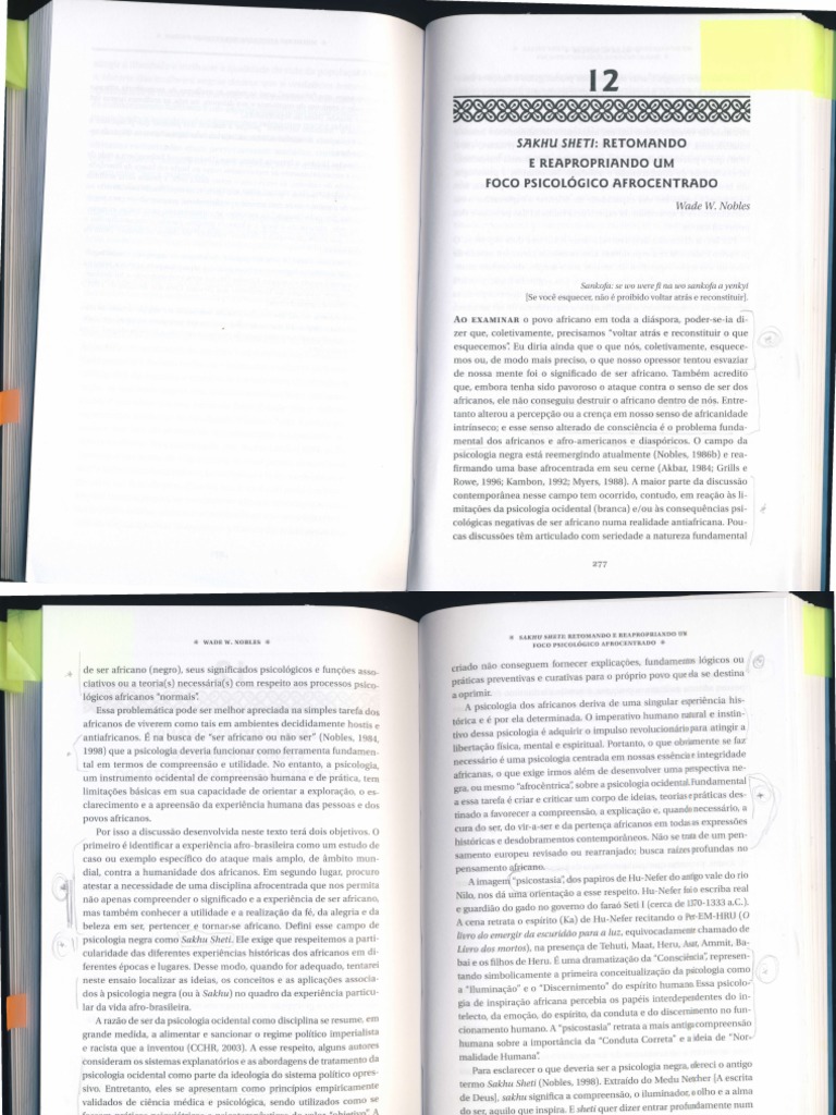 Psicologia Afrocentrada: Sakhu Sheti | PDF | Espírito | Humano