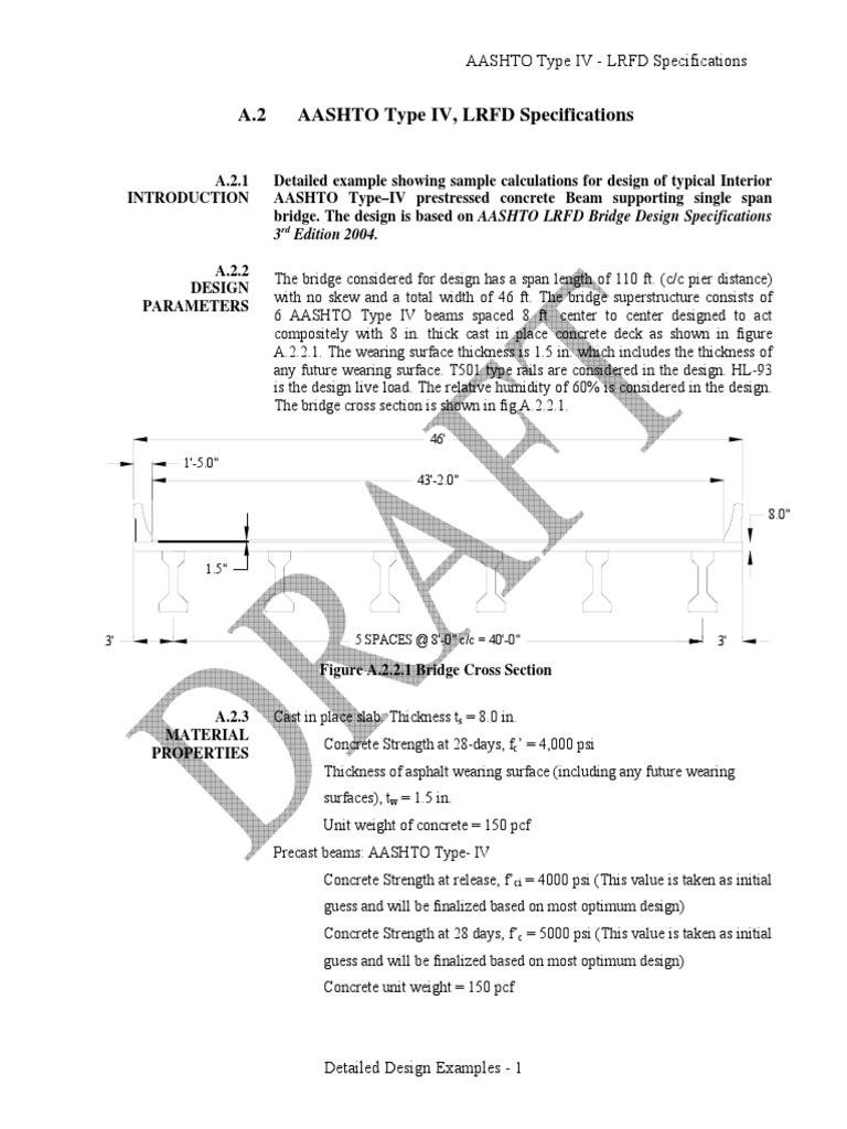 Prestressed Concrete I Beam - Design Example | Download Free PDF ...