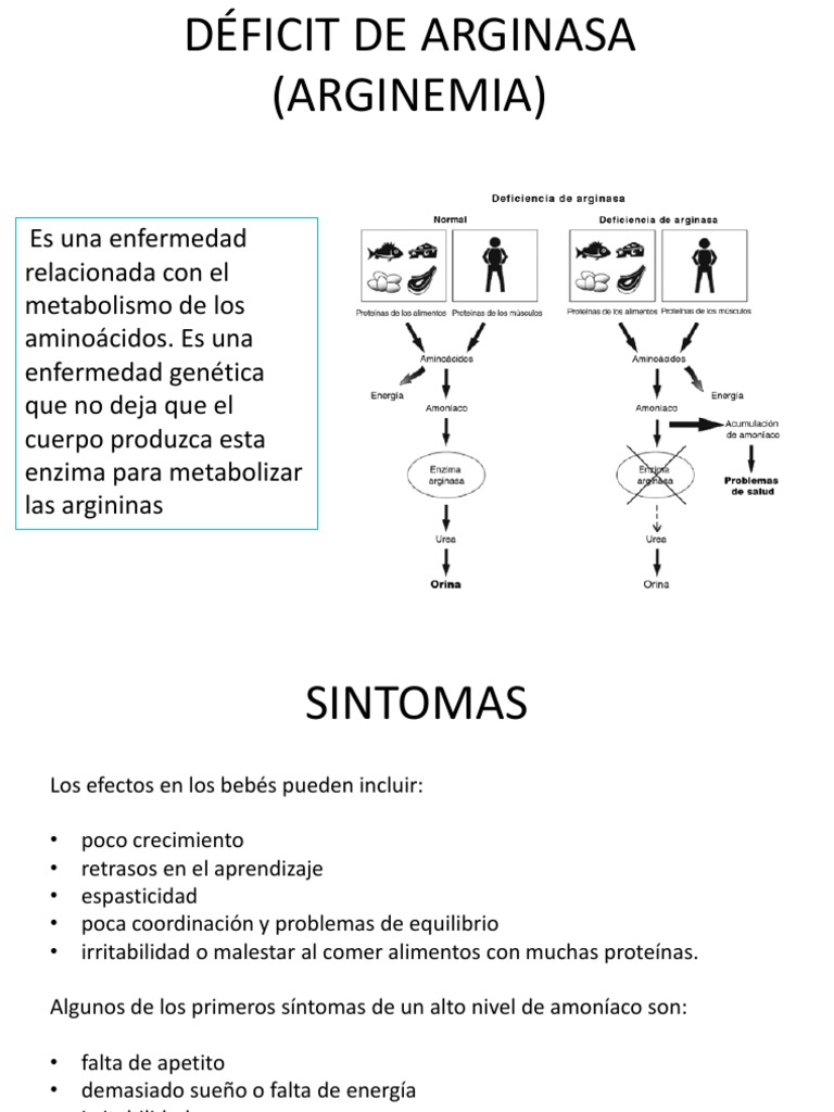 Déficit de Arginasa: Síntomas y Tratamiento | PDF