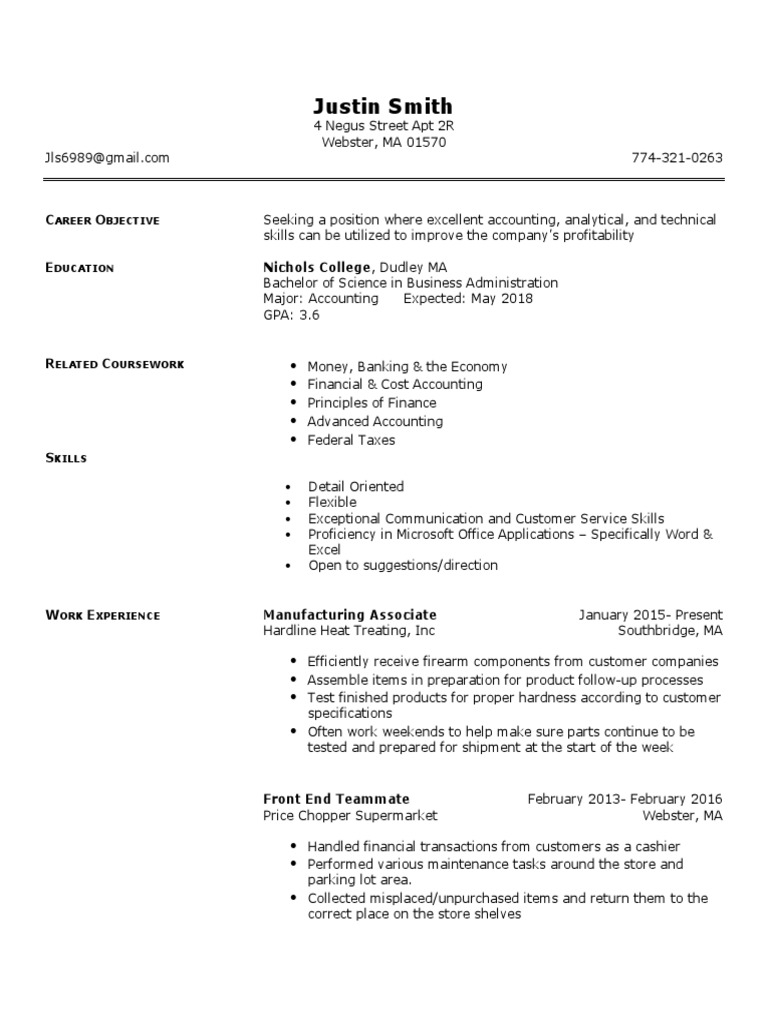 Justin Smith Resume | PDF