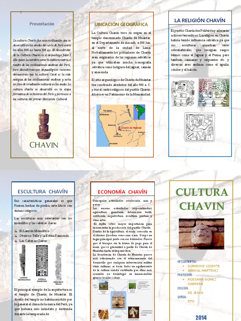 Triptico - Chavin | PDF | Cultura (general) | Arqueología