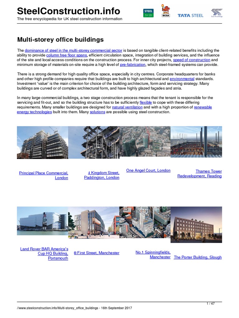 Multi-Storey Office Buildings | PDF | Beam (Structure) | Framing ...
