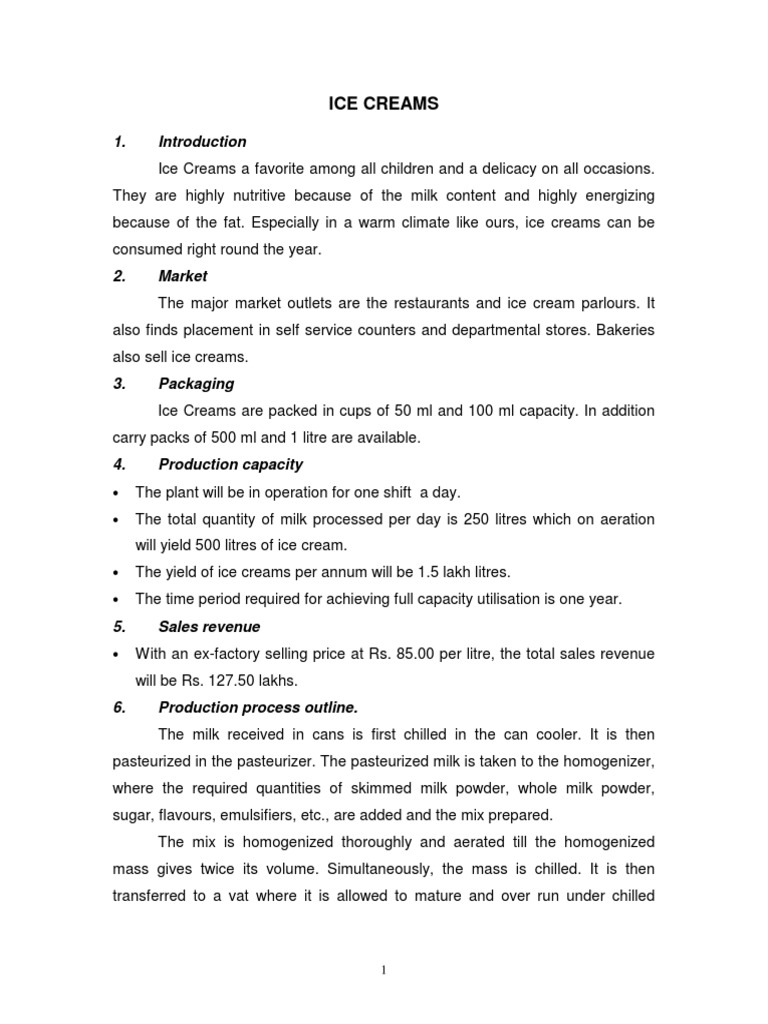 Icecreams | PDF | Ice Cream | Milk