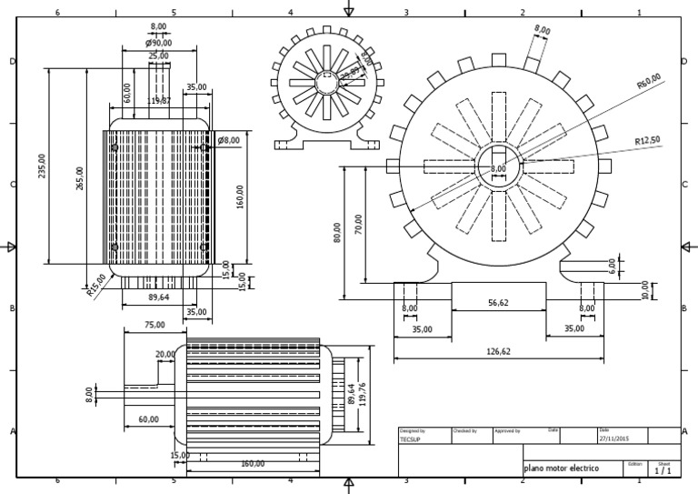 Plano Motor Electrico | PDF
