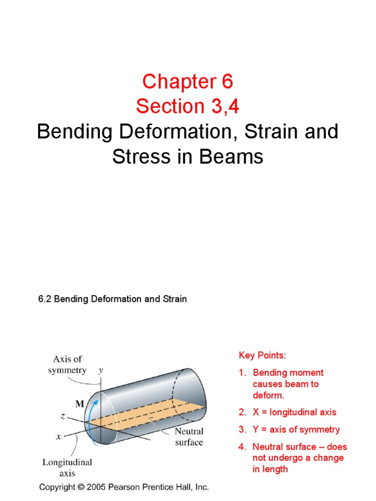 Section 3,4: Bending Deformation, Strain and Stress in Beams | Bending ...