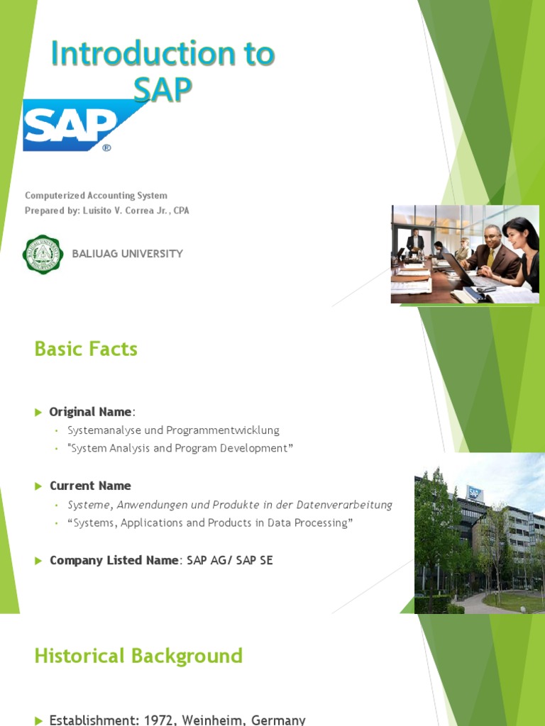 PPT1 - Introduction To SAP | PDF | Sap Se | Inventory
