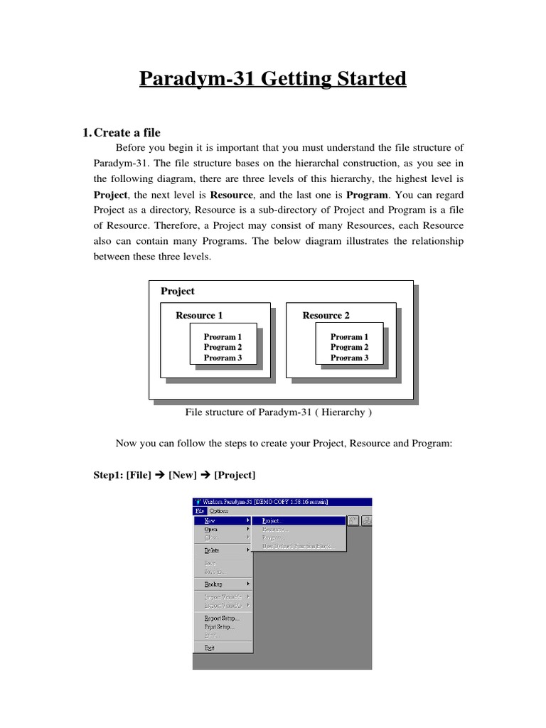 Paradym-31 Getting Started: 1. Create A File | PDF | Areas Of Computer ...