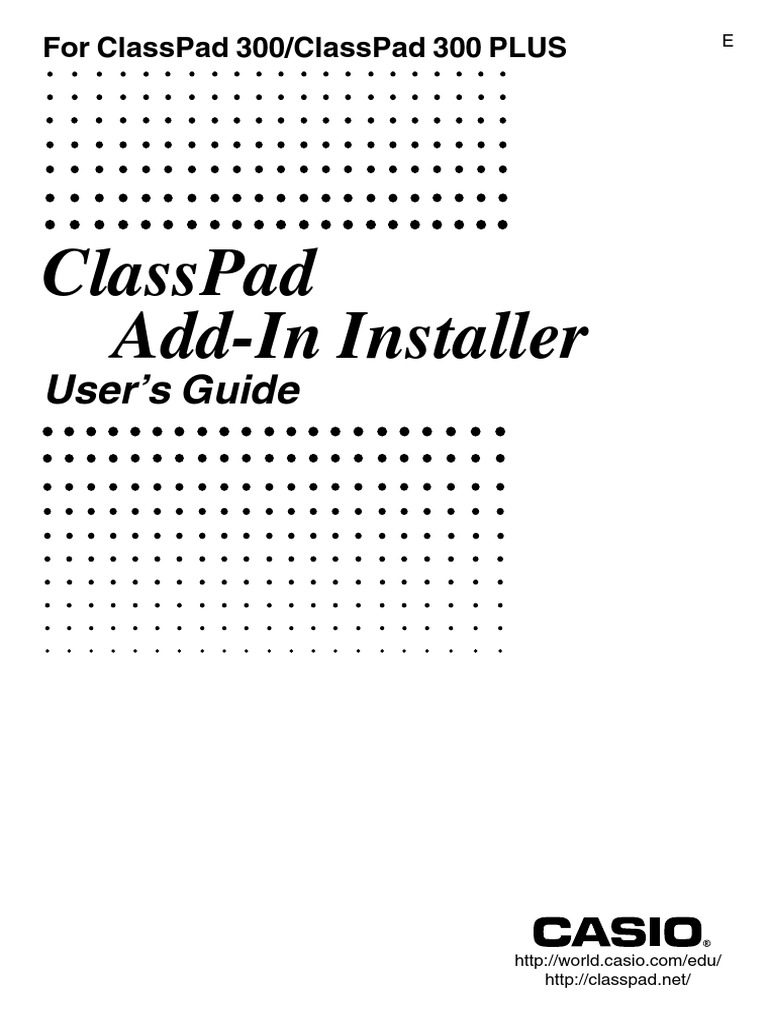 ClassPad ADD-In en | PDF | Installation (Computer Programs) | Icon ...