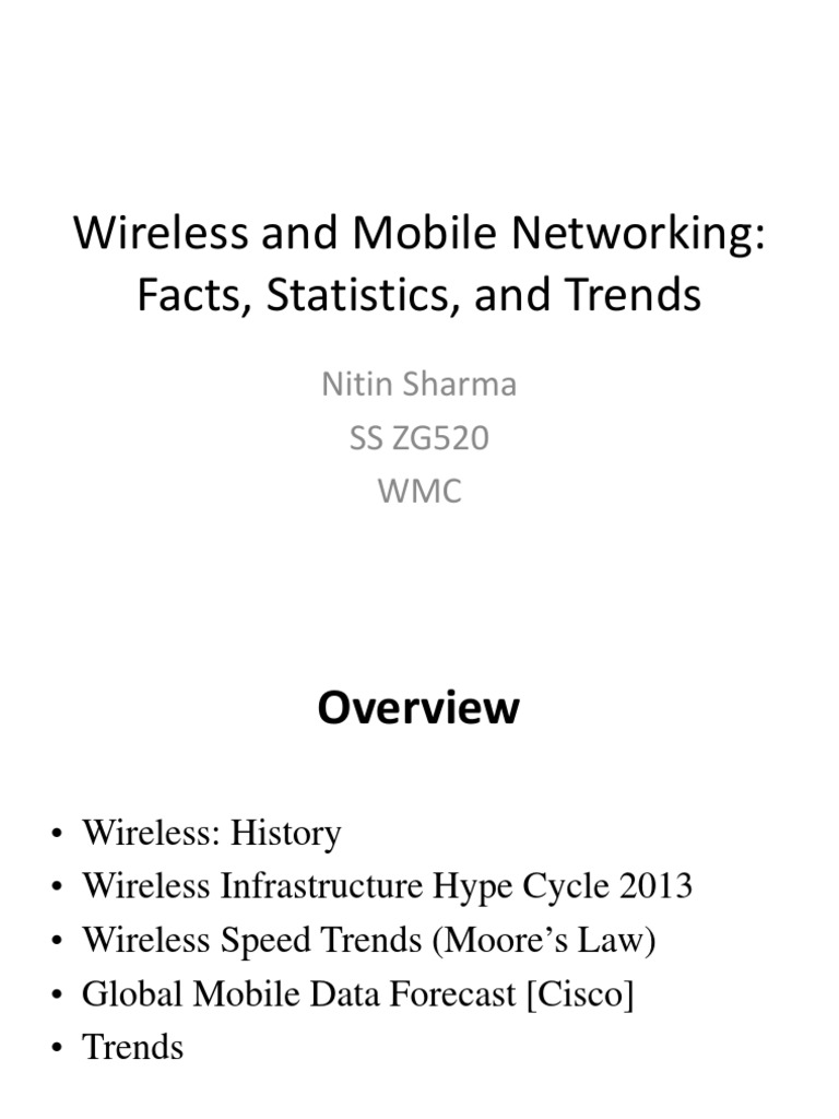 Wireless Networking Trends and Statistics | PDF | Telecommunications ...