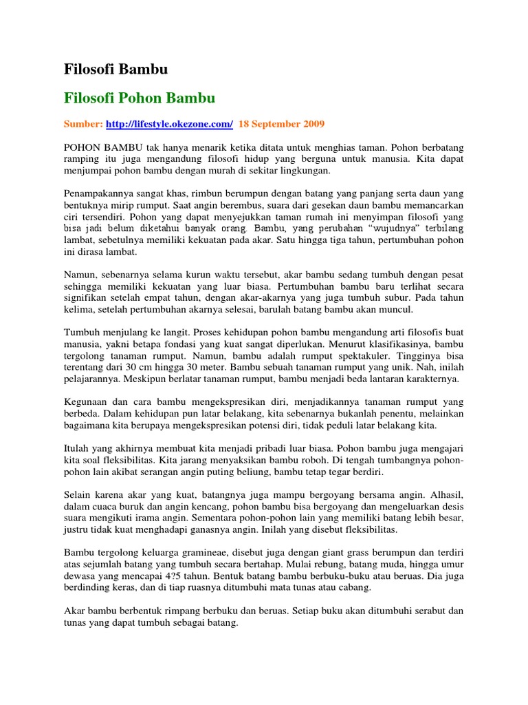 Filosofi Bambu | PDF