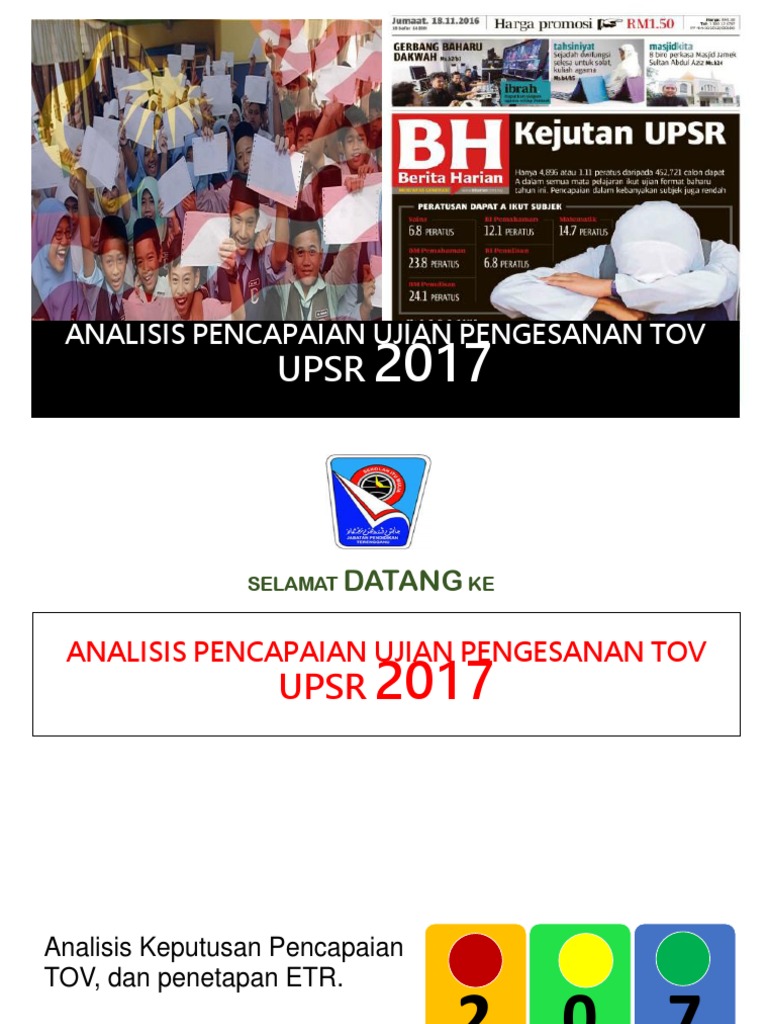 Analisis Ujian Pengesanan Tov Upsr 2017 Pdf