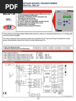 87T Protection Scheme | PDF | Transformer | Relay