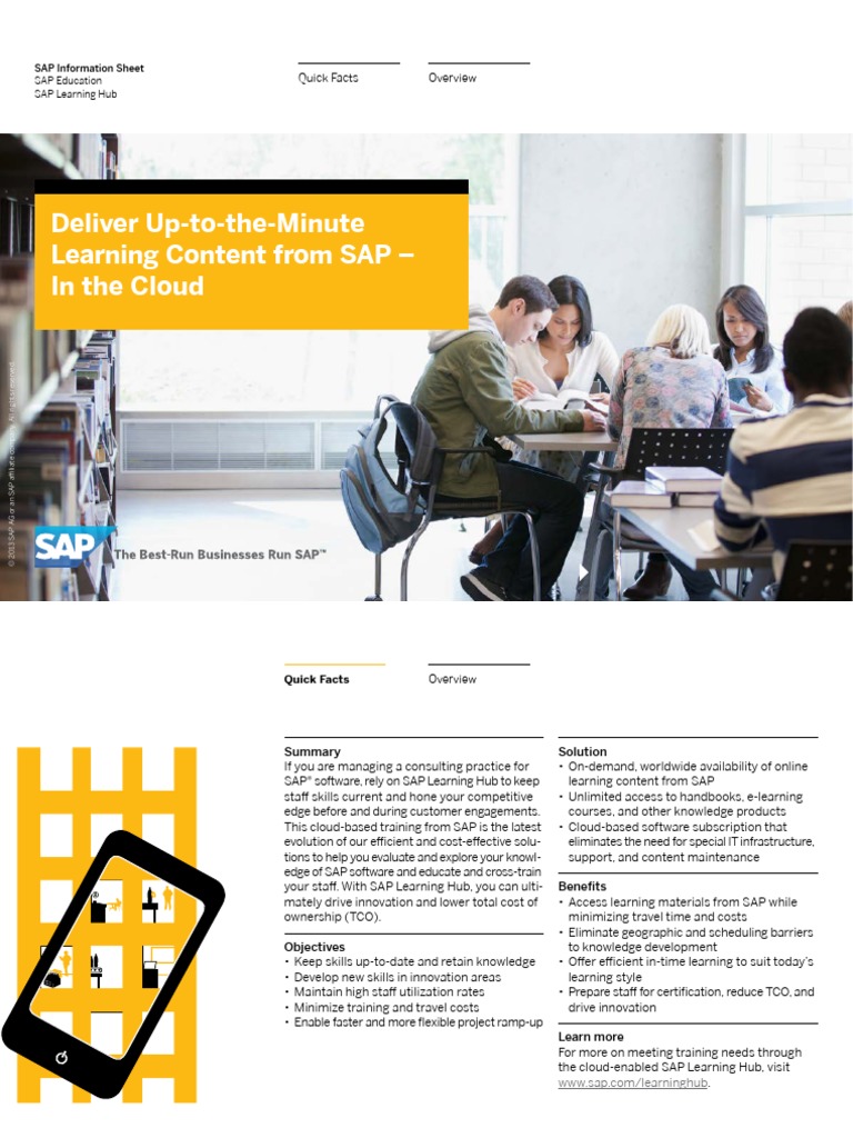 OpenSAP BIFOUR1 InformationSheetSAPLearningHub Customer | PDF | Cloud Computing | Sap Se