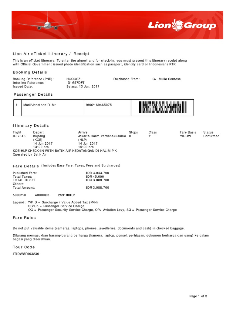 Jonathan R Madi Koe HLP 14 Juni 17 | Download Free PDF | Aviation ...