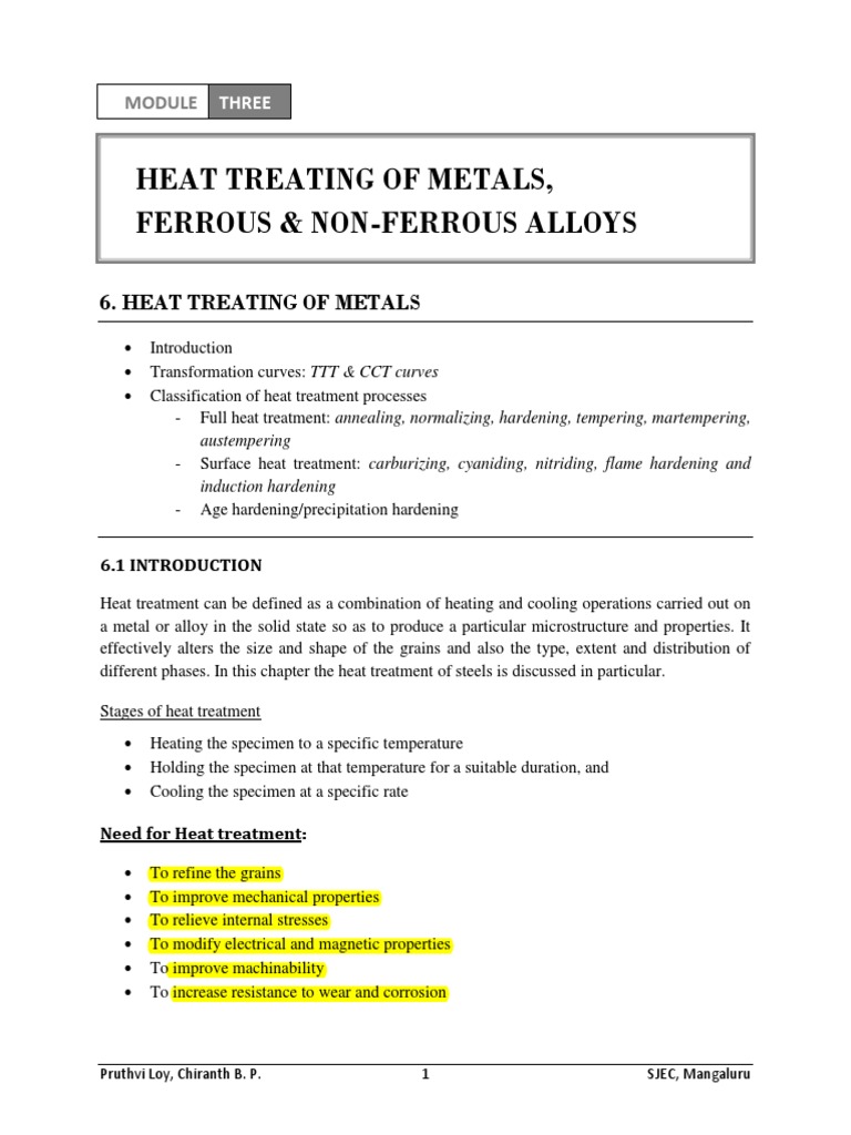 Chapter 6 Heat Treating of Metals | PDF | Heat Treating | Annealing ...