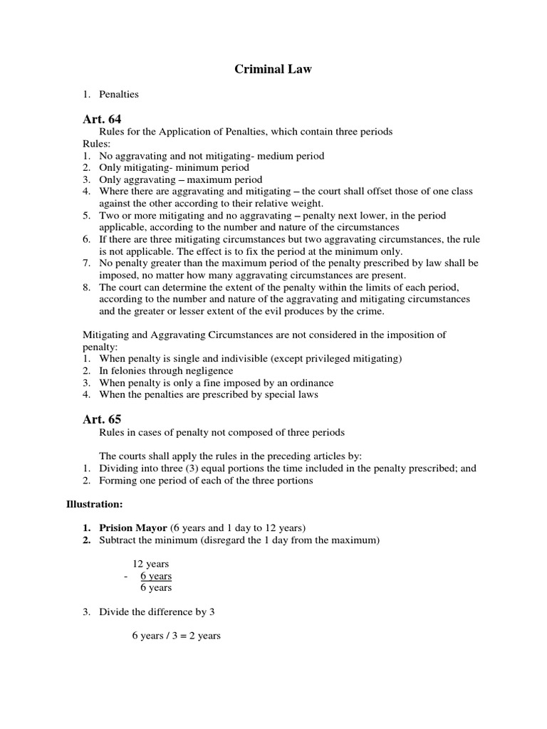 Criminal Law | PDF | Sentence (Law) | Crime & Violence