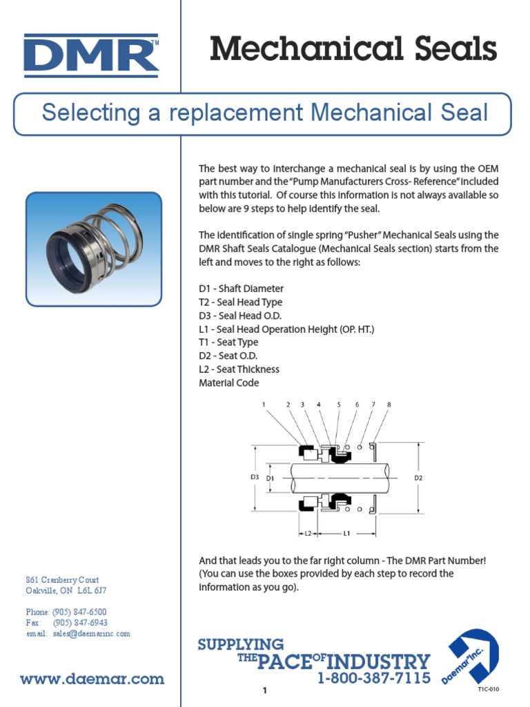 Mech Seals Selection Guide 2 | PDF | Steel | Materials