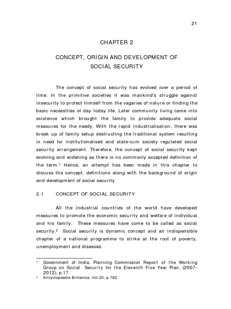 Evolution of Social Security Concepts | PDF | Welfare | Social Security