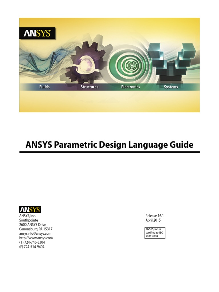 ANSYS Parametric Design Language Guide | PDF | Parameter (Computer Programming) | Command Line ...