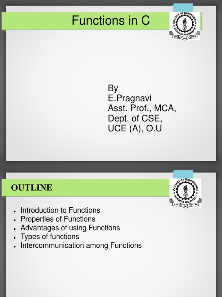 Functions Pdf Parameter Computer Programming Subroutine