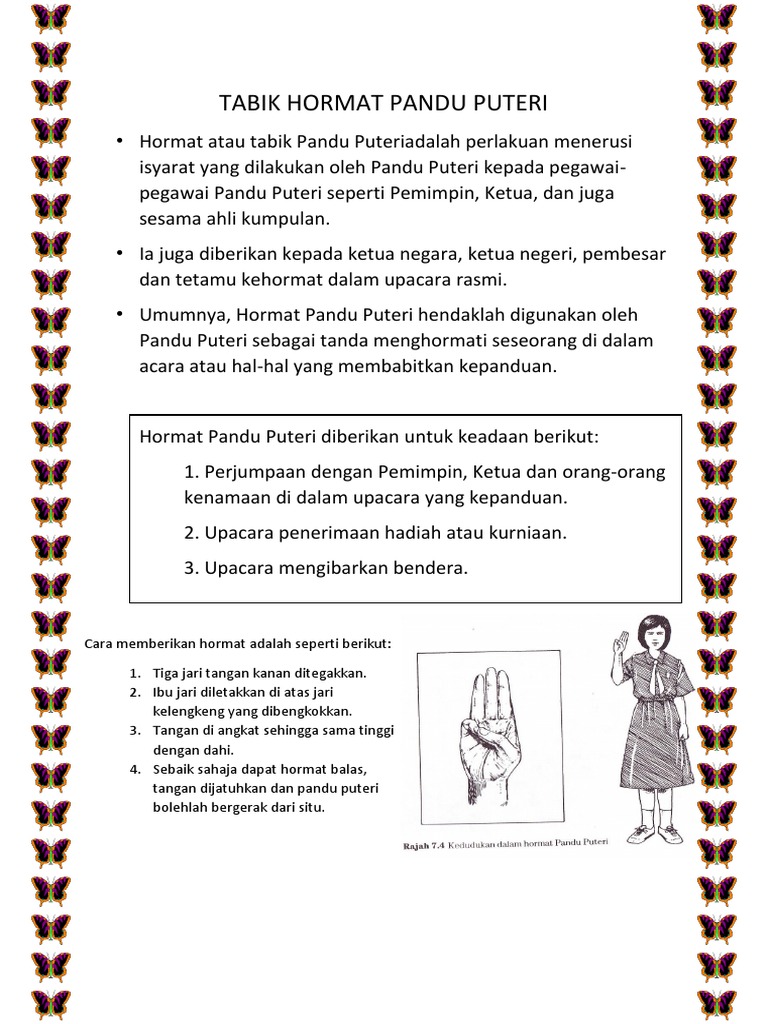 Tabik Hormat Pandu Puteri | PDF