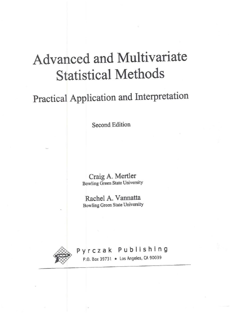 ADVANCED AND MULTIVARIATE STATISTICAL METHODS (METLERVANNATA) DecisionTree - MertlerVannatta ...