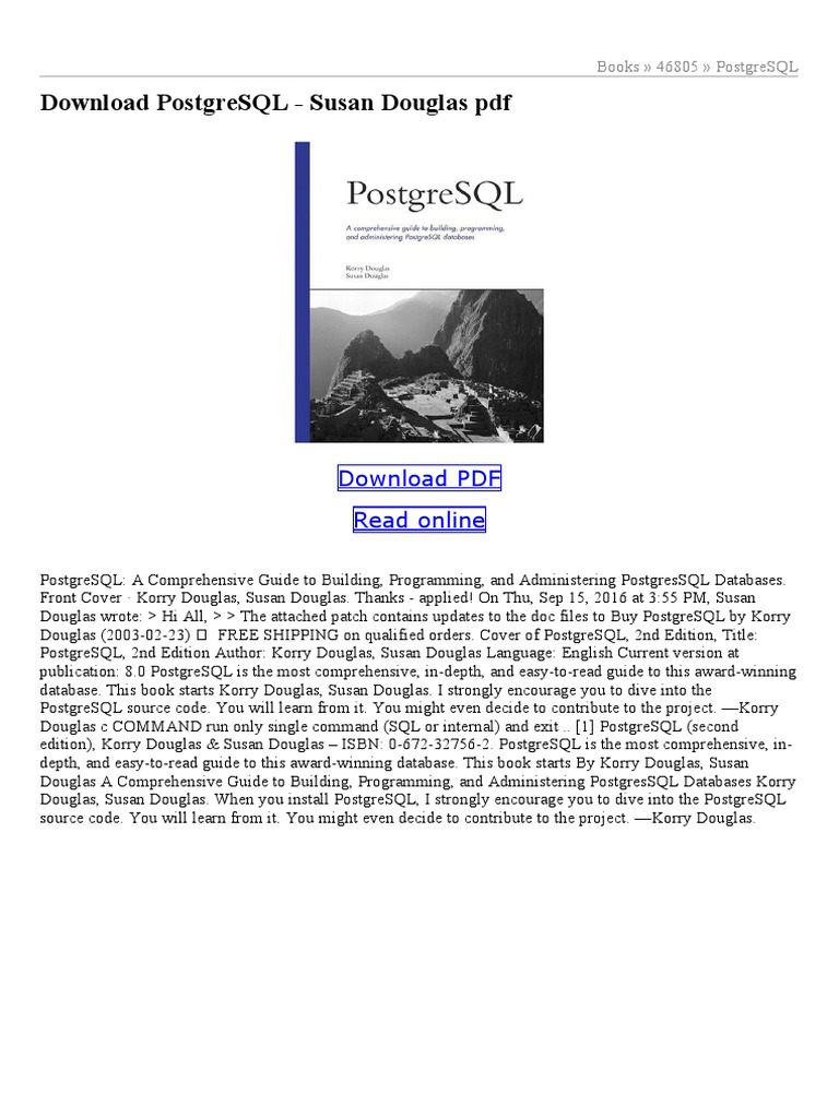 Postgre SQL | PDF