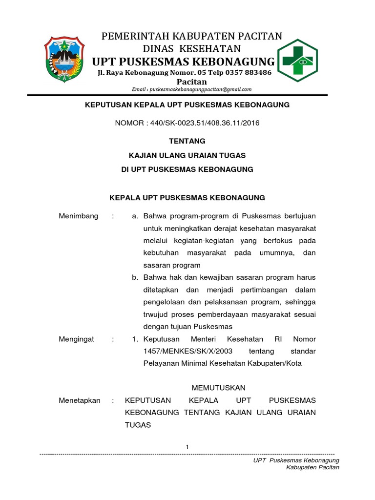 SK Kajian Uraian Tugas | PDF