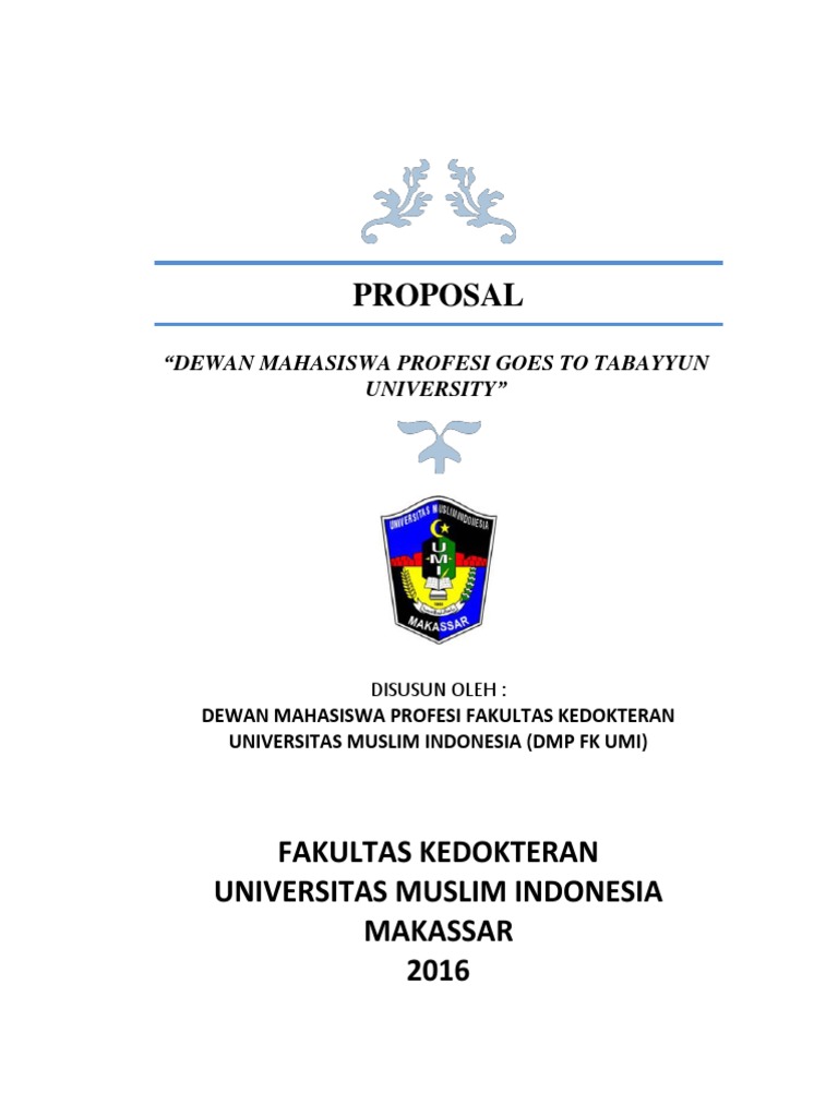 Sampul Proposal DMP FK UMI 2016 | PDF