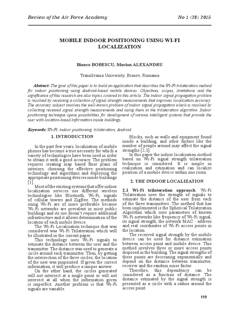 Mobile Indoor Positioning Using Wi-Fi Localization | PDF | Wi Fi ...