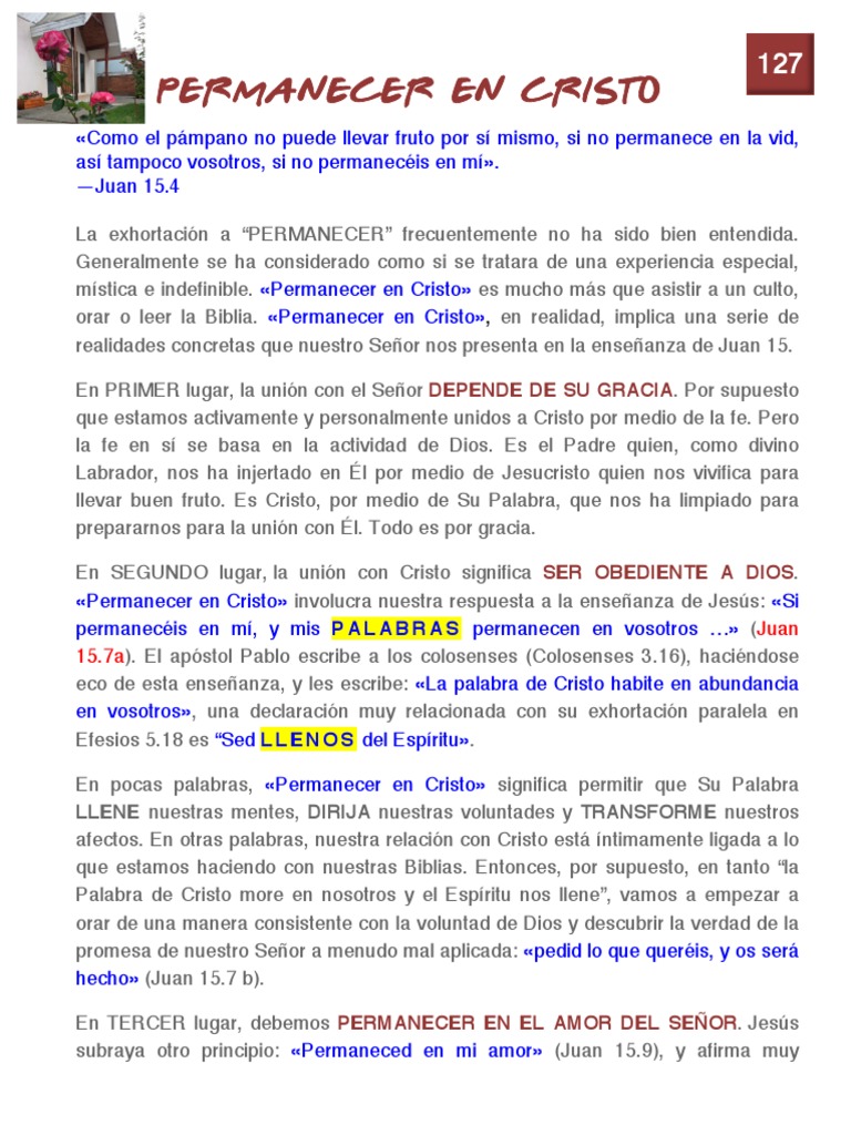 Permanecer en Cristo | PDF | Cristo (título) | Fe