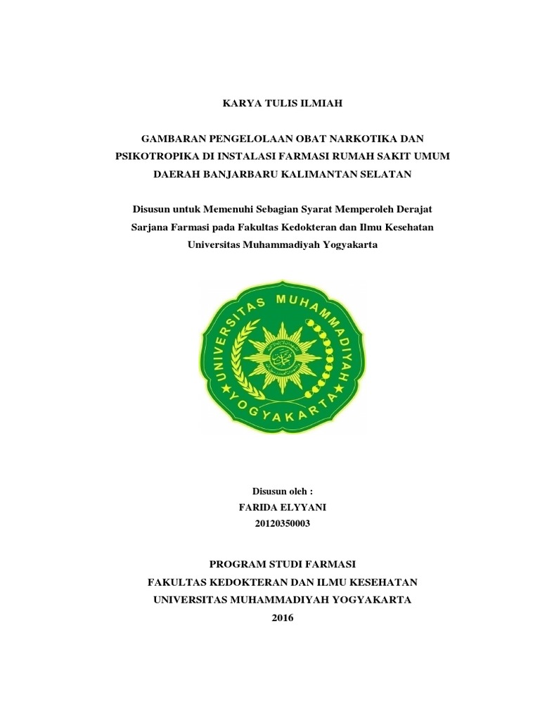 HALAMAN JUDUL Kti Farmasi | PDF | Kesehatan Holistik
