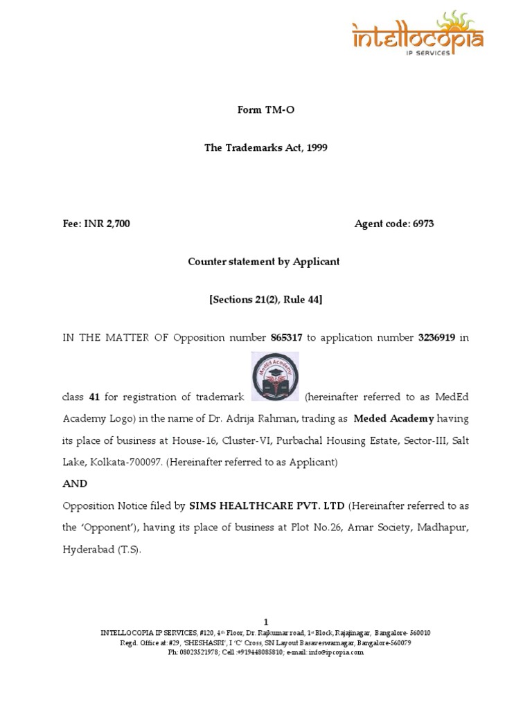 Form TM-O Upload | PDF | Logos | Trademark