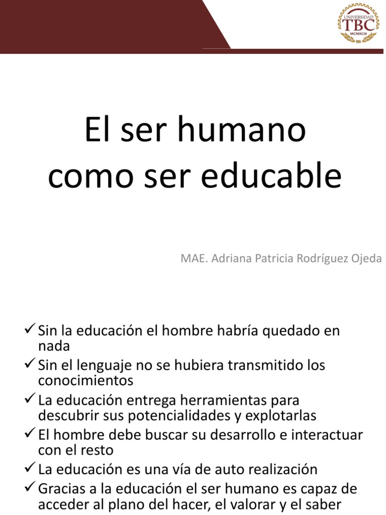 La educabilidad del ser humano | PDF | Homo Sapiens | Sociedad