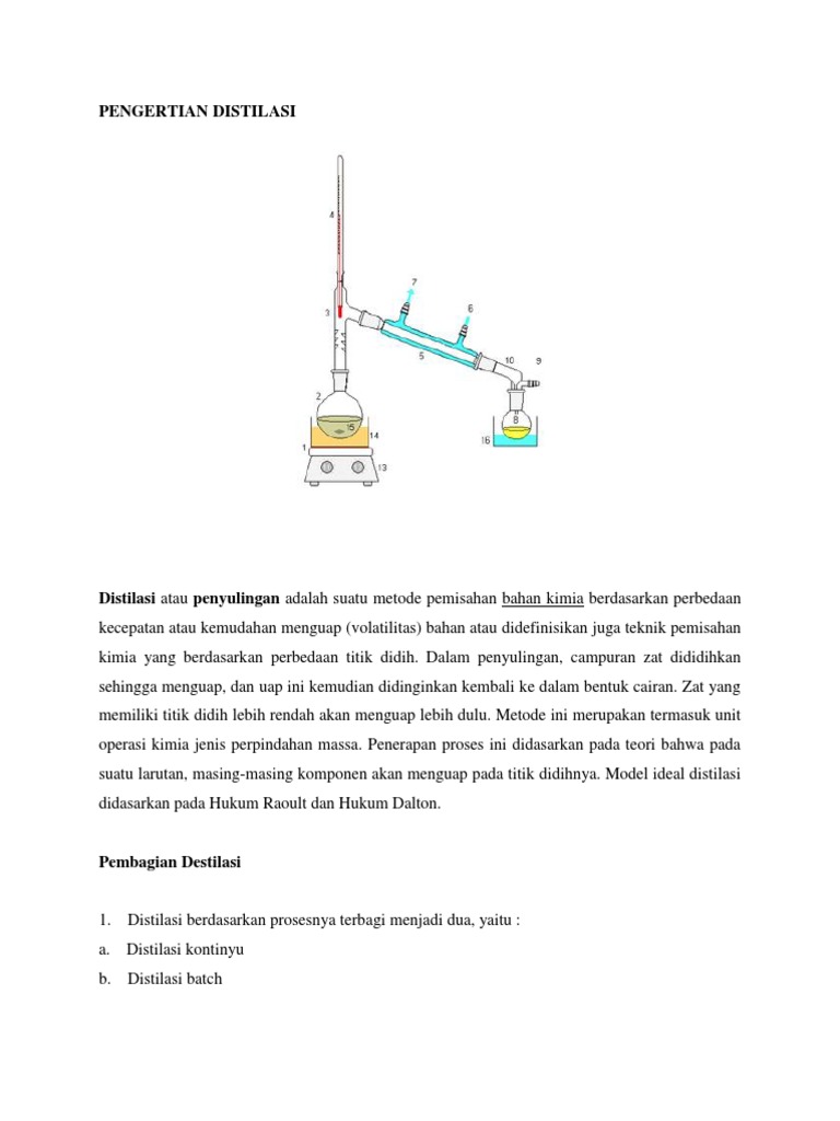 PENGERTIAN DAN JENIS-JENIS DISTILASI | PDF