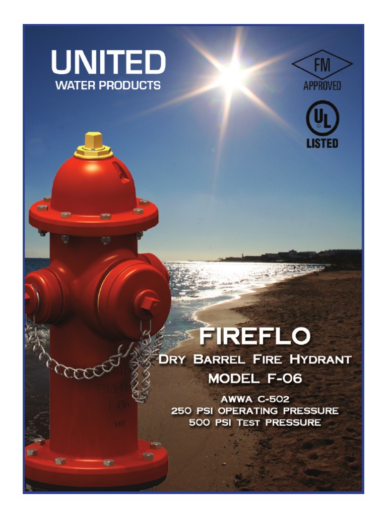 UWP F-06 AWWA Fire Hydrant Brochure | PDF | Valve | Bronze