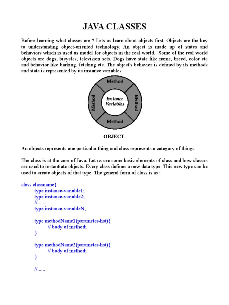 Javaclasses Pdf Class Computer Programming Method Computer