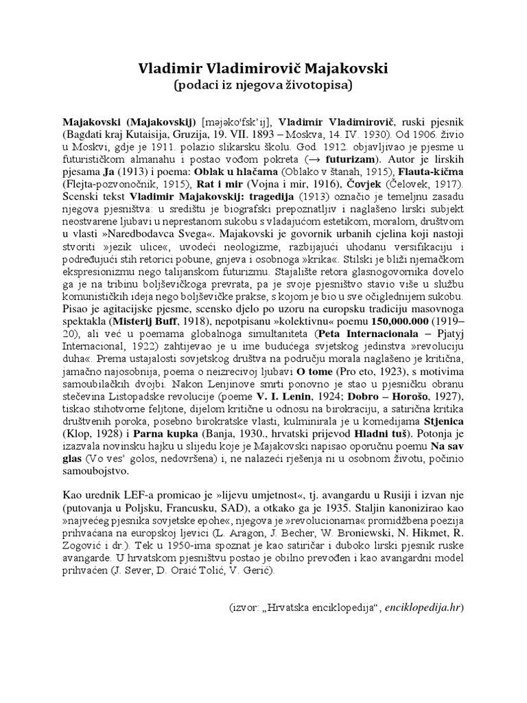 Vladimir Majakovski | PDF