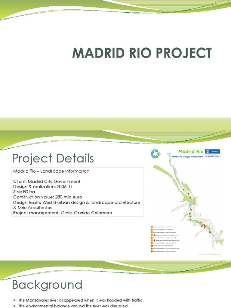 Madrid Rio Project (Autosaved) | PDF | Madrid | Parks
