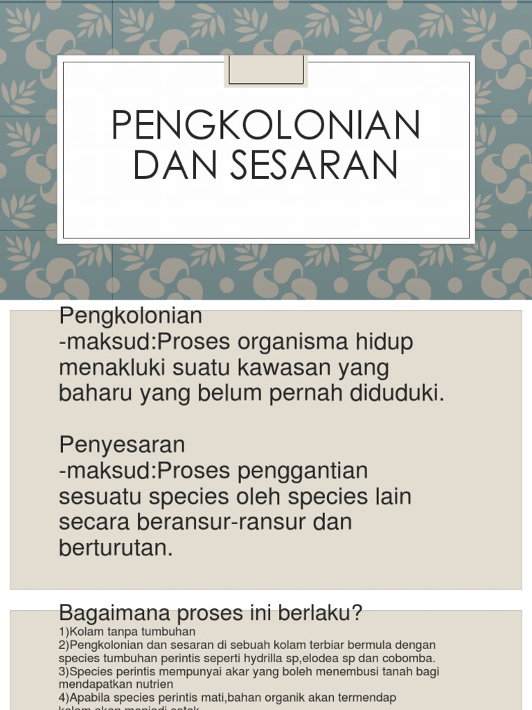 Pengkolonian Dan Sesaran | PDF | Griya & Taman | Sains & Matematika