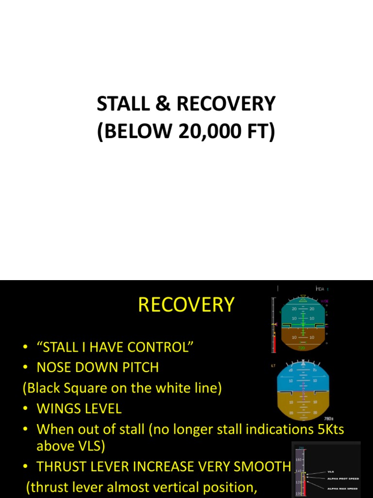 A320 Stall Recovery procedure(clean aircraft)